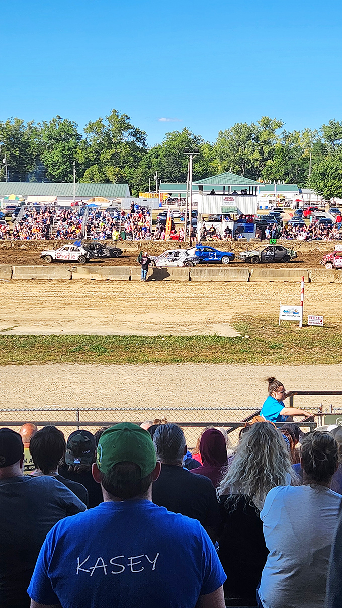Demolition derby at the Morrow County Fair&mdash;where perfectly good cars go to meet their gloriously noisy end while crowds cheer with unabashed midwestern enthusiasm.
