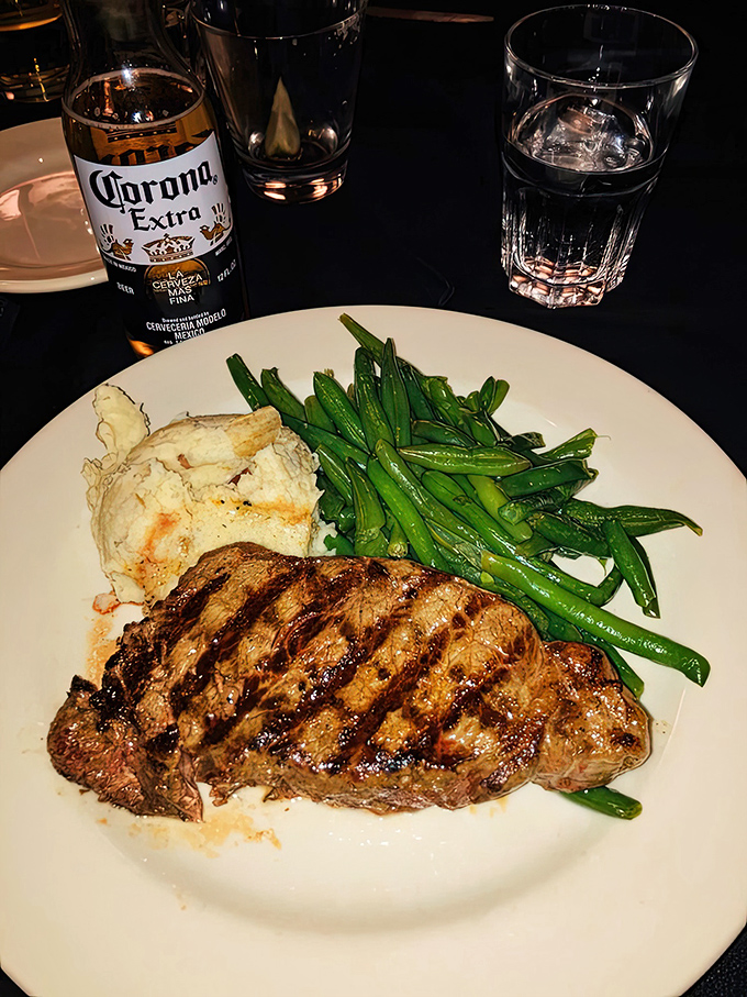 This New York strip steak with green beans and mashed potatoes isn't just dinner&mdash;it's what other meals aspire to be when they grow up.