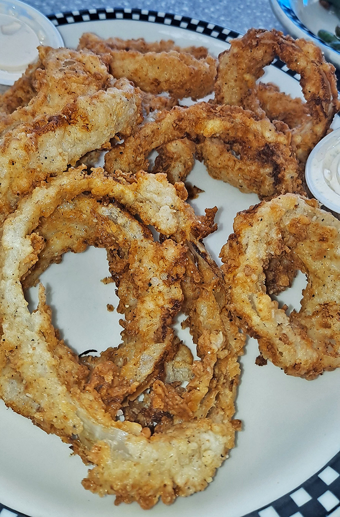 These aren't just onion rings&mdash;they're golden halos of crispy perfection. The kind that make you forget vegetables are supposed to be healthy.