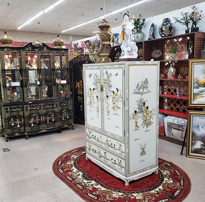 East meets West in this cultural crossroads. These cabinets have probably witnessed more history than most history books contain.