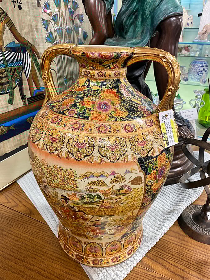 This Satsuma vase wasn't born—it was conjured. Imagine the stories it could tell after surviving a century of careful dusting.