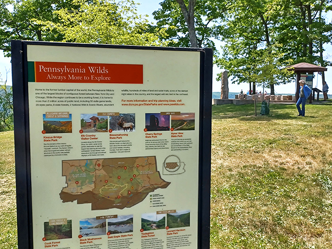 Even the information signs here have stunning backdrops. "Pennsylvania Wilds" isn't just clever marketing—it's truth in advertising you can see for miles.