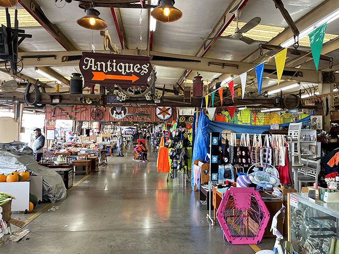 Under the "Antiques" banner, yesterday's everyday items become today's treasures. That sign isn't lying&mdash;this fork in the road is definitely worth taking.