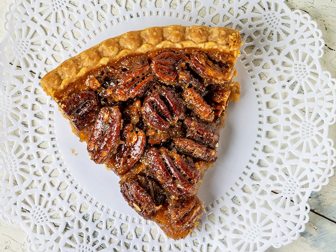 Pecan pie that makes you question all other desserts you've ever loved. Those caramelized nuts create a sweet symphony that deserves a standing ovation.