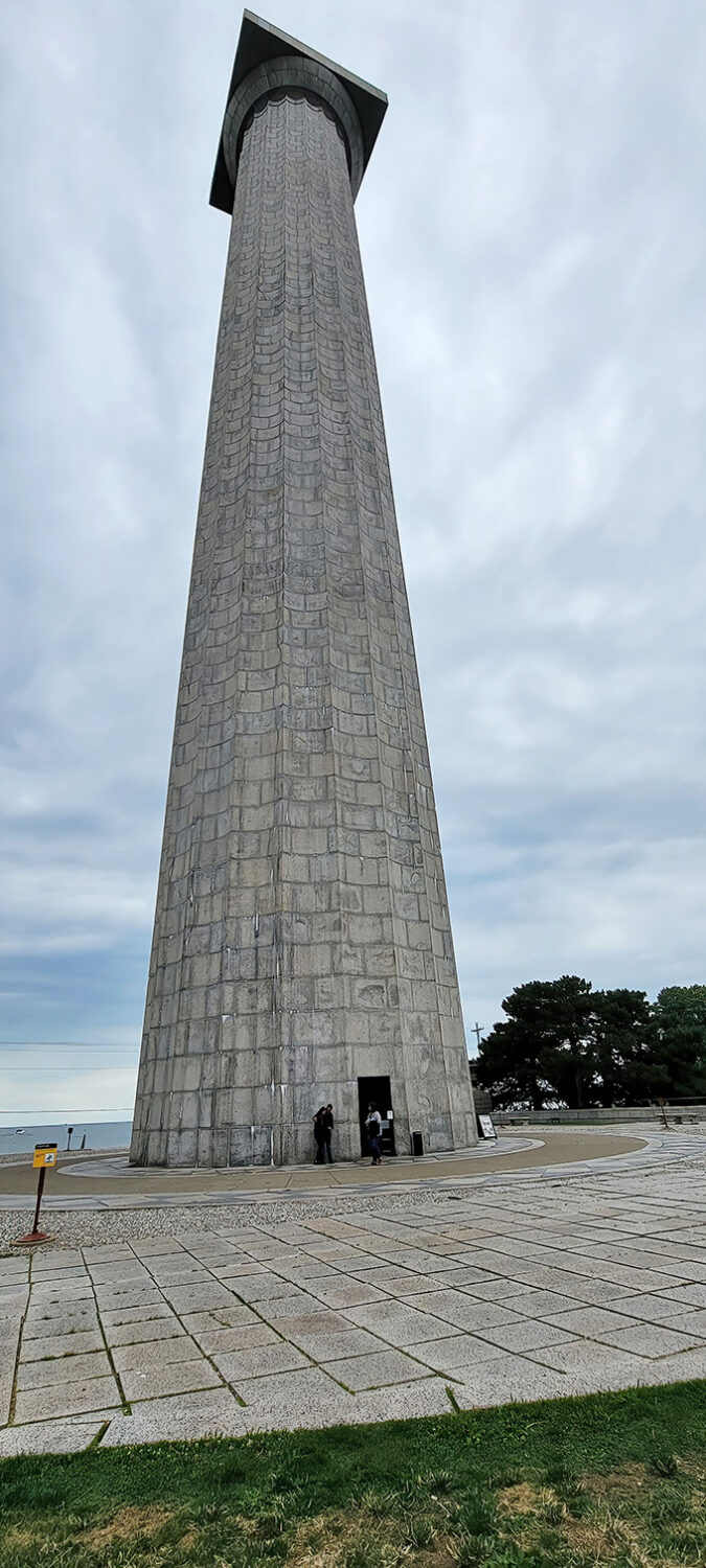 Perry's Victory Memorial towers like Ohio's own lighthouse, minus the ships but plus the spectacular panoramic views.