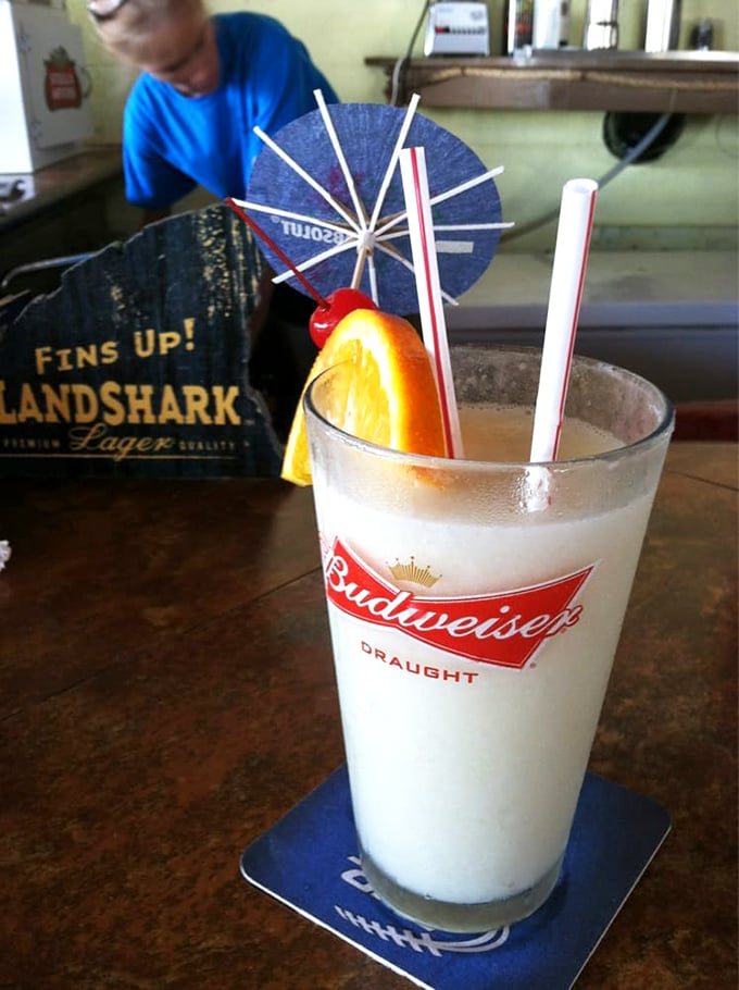 This frosty cocktail isn't just a drink, it's a vacation in a glass. One sip and you're mentally booking a hammock between two palm trees.