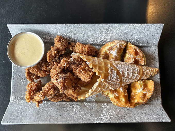Chicken and waffles reimagined&mdash;crispy, sweet, savory, and guaranteed to make your diet plan file for divorce.