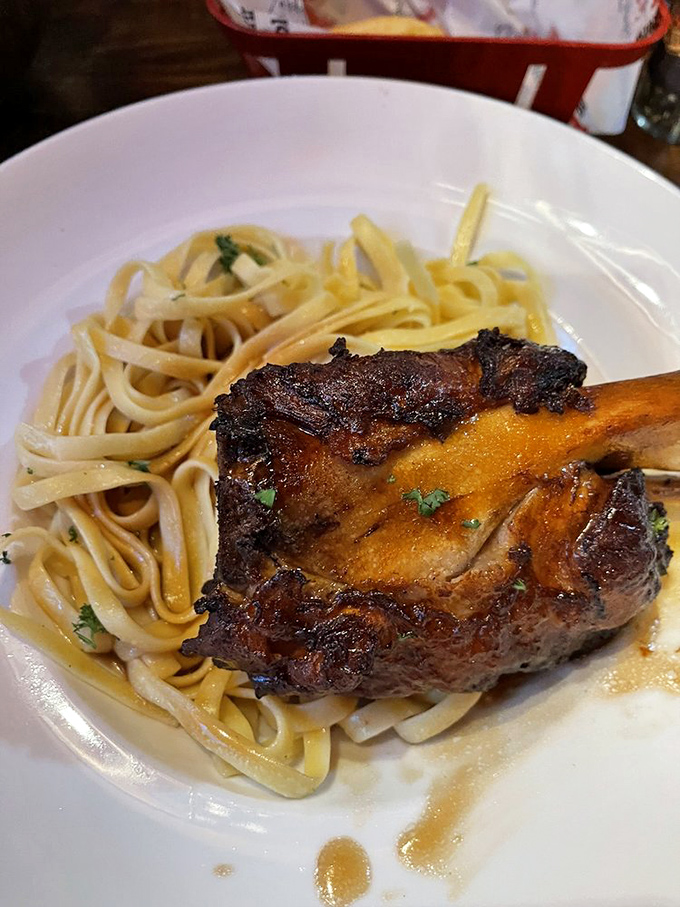 The Pork Osso Bucco doesn't just fall off the bone&mdash;it practically jumps onto your fork. Nestled on a bed of fettuccine, it's Florida's answer to Italian soul food. 