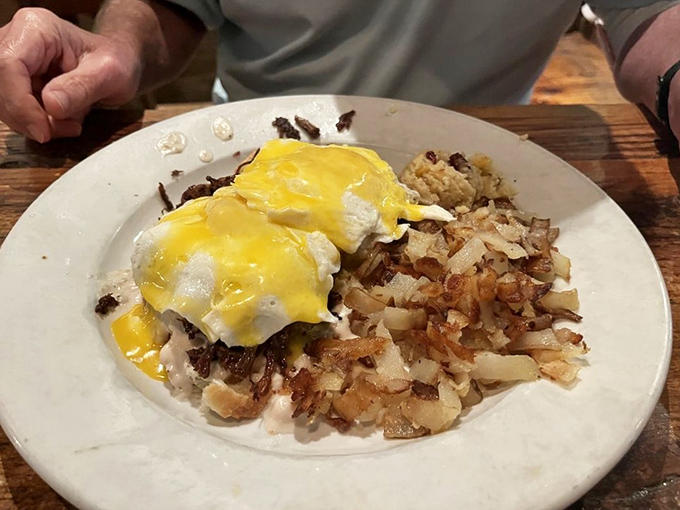 Breakfast alchemy at its finest&mdash;eggs Benedict reimagined with pot roast that makes Canadian bacon seem like yesterday's news.