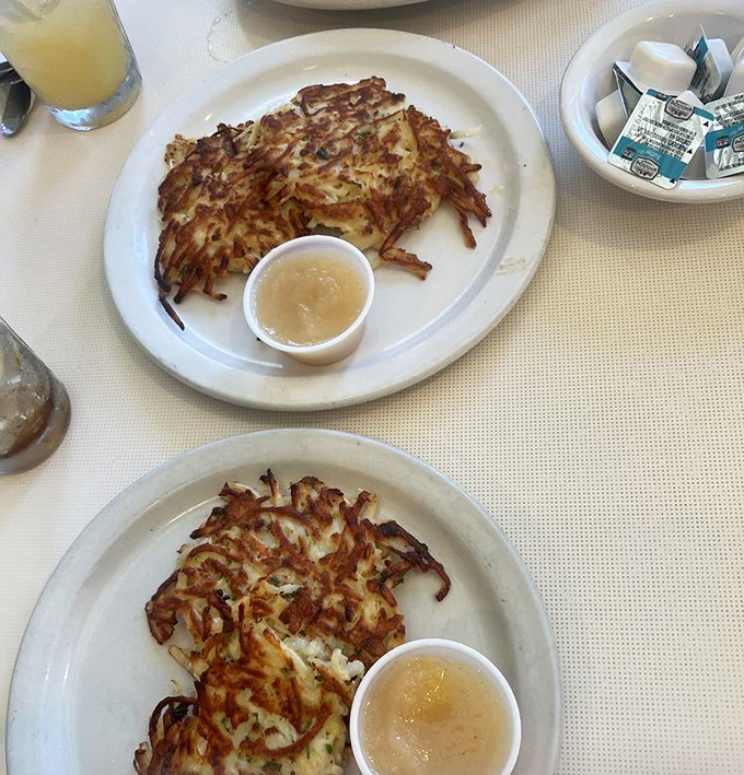 These potato pancakes aren't just crispy&mdash;they've achieved the golden-brown perfection that lesser hash browns only dream about. Applesauce never had it so good.