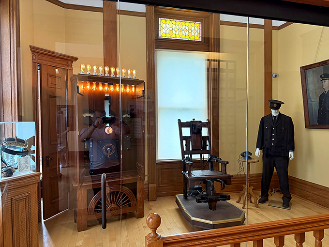 Not exactly the electric chair you'd want to try after dinner. This grim artifact reminds us how far prison reform has come. 