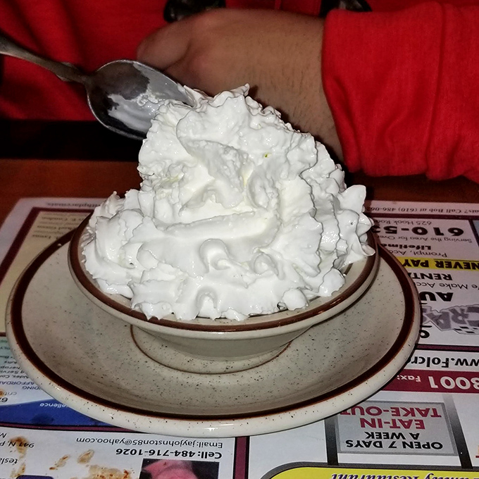 That mountain of whipped cream isn't just a topping&mdash;it's a fluffy white crown for whatever delicious dessert lies beneath.