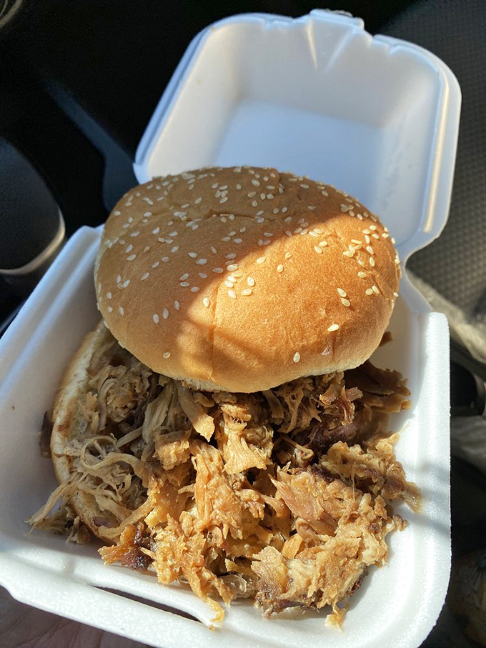 The pulled pork sandwich&mdash;where tender strands of smoky pork gather for a reunion tour on a perfectly toasted bun.