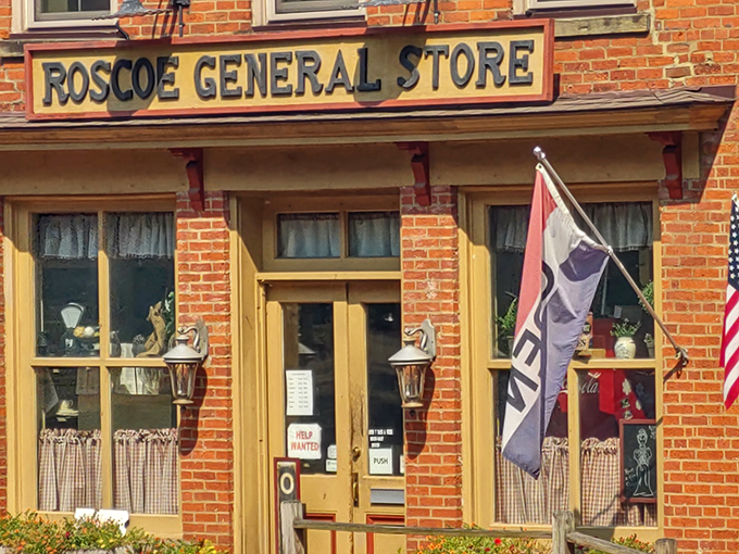 Roscoe General Store's authentic storefront makes you half-expect to find penny candy and pickle barrels inside.