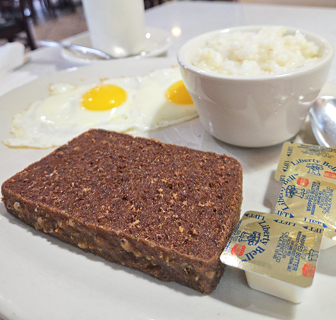 The quintessential diner breakfast&mdash;where eggs, toast and grits come together in perfect harmony like a culinary barbershop quartet.