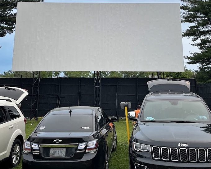 Front-row seats to cinematic adventure. These SUVs have claimed prime viewing territory for the evening's entertainment under open skies.