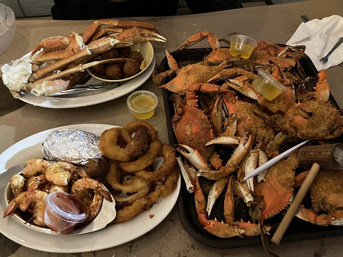 Not so much a meal as a maritime celebration&mdash;a festival of crabs, onion rings, and shrimp that demands both appetite and strategy.