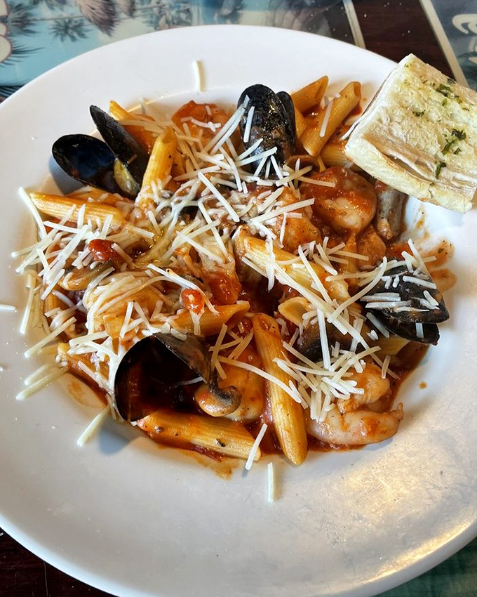 When pasta meets the Gulf, magic happens - this seafood symphony deserves a standing ovation from your taste buds.