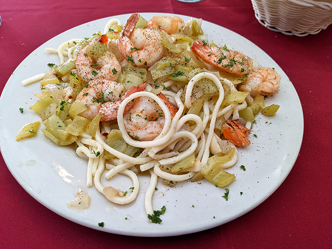 The legendary shrimp scampi&mdash;where plump crustaceans and al dente pasta perform a perfectly choreographed dance in garlic butter.