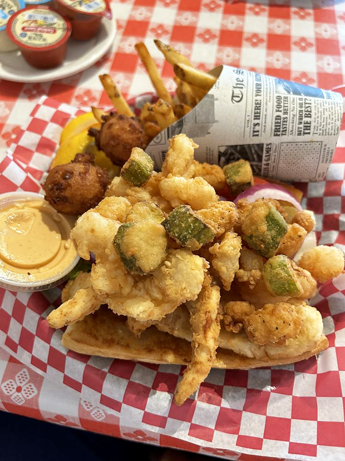 Seafood this fresh doesn't need a fancy setting&mdash;just a red checkered tablecloth and your undivided attention.