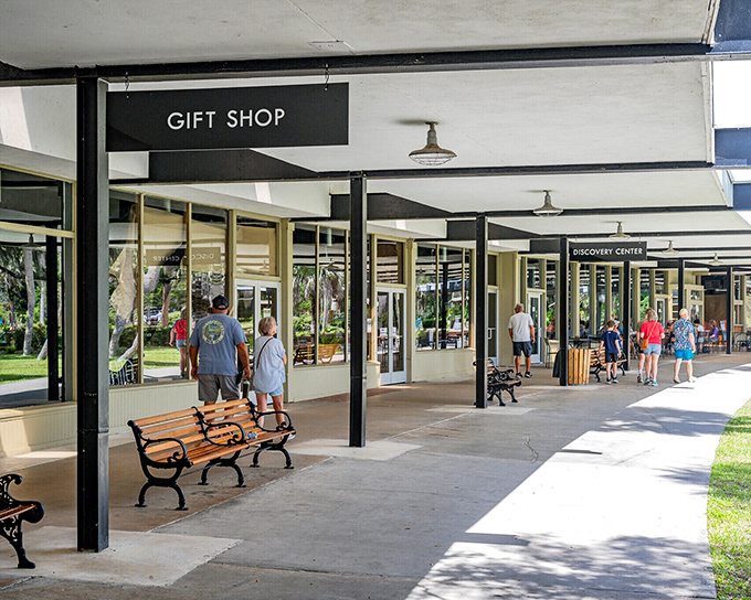 The gift shop at Silver Springs: where you can buy memories in tangible form after spotting manatees from a glass-bottom boat.