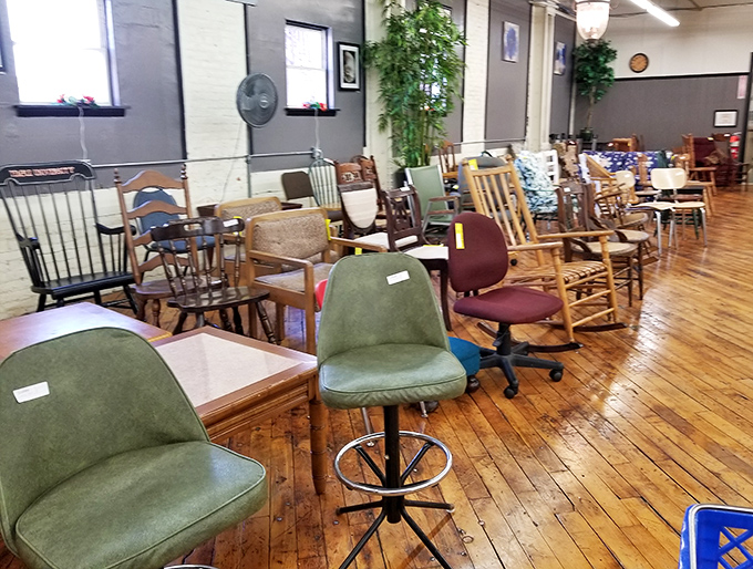 Chair-vana exists, and it's in Lebanon. From vintage rockers to office swivels, this collection proves one person's castoff is another's perfect seat.
