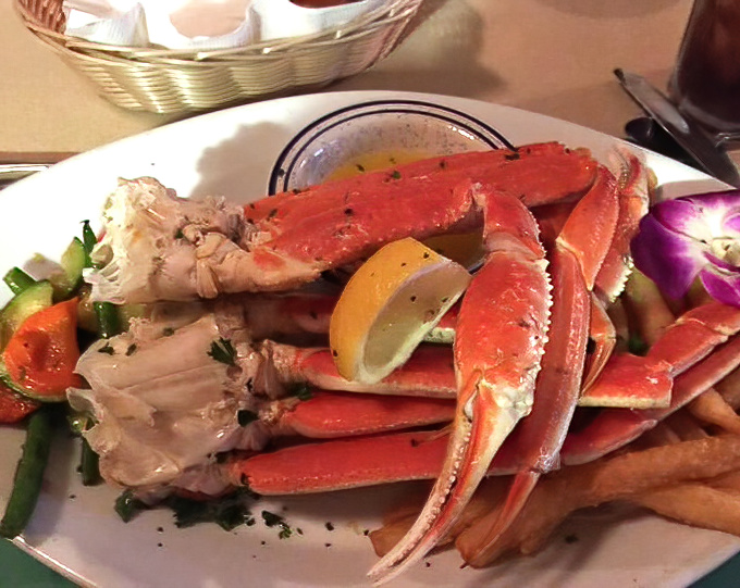 Snow crab legs that transport you straight to the coast &ndash; the kind of seafood that makes you temporarily forget you're in landlocked Groveland.