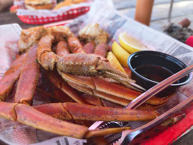 Snow crab legs: nature's way of saying "I made something delicious, but you'll have to work for it." Challenge accepted!