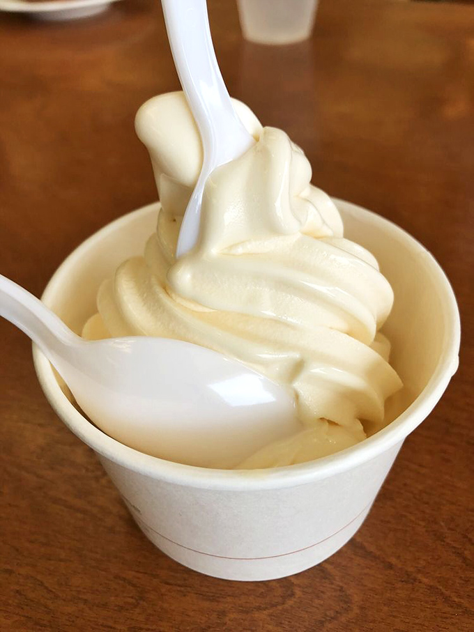 Soft serve that makes you question everything you thought you knew about ice cream. Velvety, pure, and somehow both substantial and cloud-like.