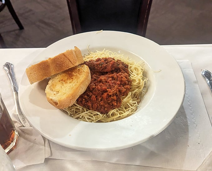 Spaghetti with meat sauce might seem simple, but when done right&mdash;as it is here&mdash;it's the comfort food equivalent of a warm hug.
