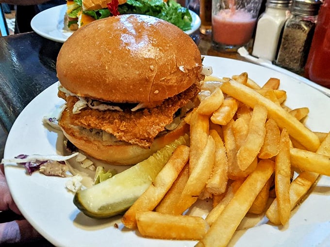Not your average chicken sandwich&mdash;this crispy creation with golden fries might just make you postpone dinner plans indefinitely.