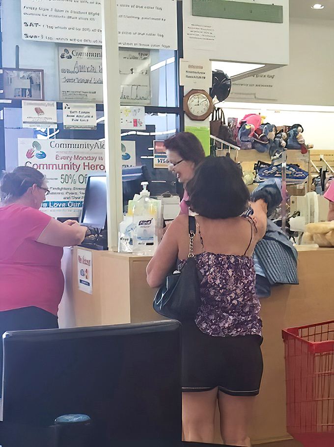 The checkout counter&mdash;that magical place where thrift store victories are tallied and the "you'll never believe what I found" stories begin.