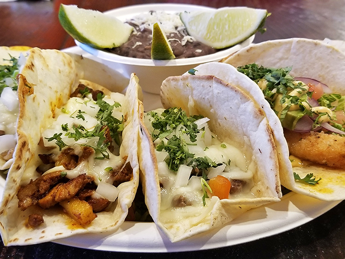 These tacos aren't playing by Taco Tuesday rules&mdash;they're bringing Caribbean flair to the tortilla game with toppings that demand your attention.