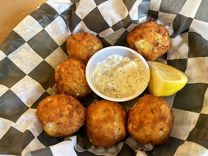 These trout fritters look like they're auditioning for the Seafood Hall of Fame &ndash; crispy, golden orbs of fish and potato that could convert even the most dedicated fish skeptic.