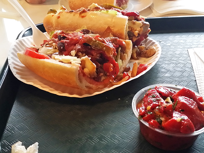 Who needs meat when vegetables can party like this? This loaded cheesesteak proves plant-based can be just as indulgent as its beefy counterpart.