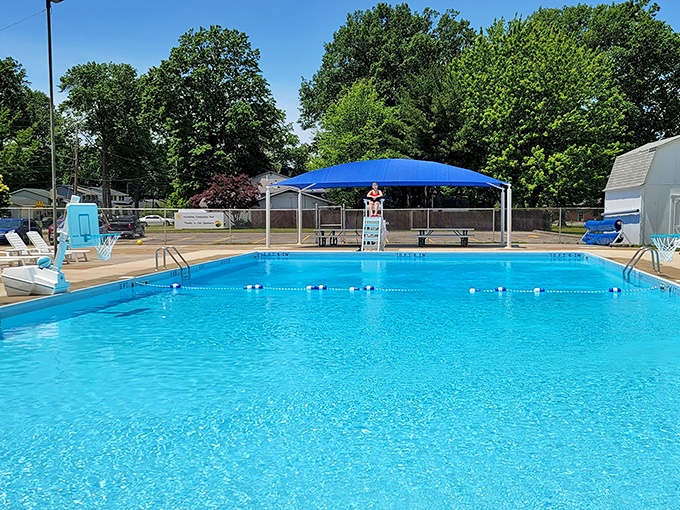 When Lake Erie gets moody, this crystal-clear community pool offers a splash-worthy alternative. No lake monsters here!