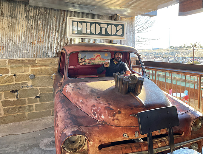 The museum offers photo opportunities in vintage vehicles, proving everything here is designed with Instagram-worthy moments in mind.