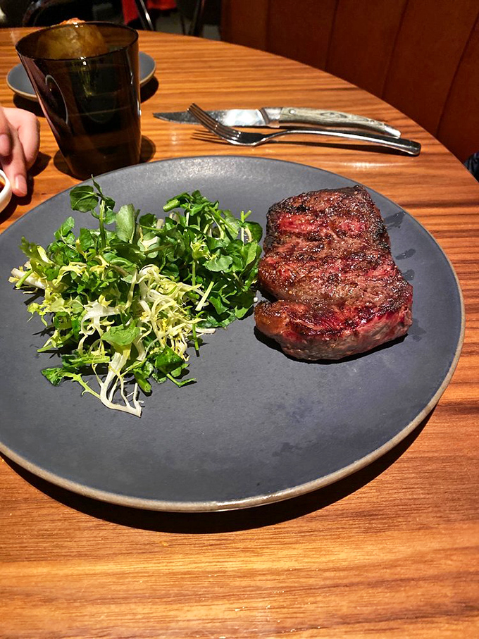 A perfect char giving way to rosy perfection—this is the steak equivalent of hitting all six numbers in the flavor lottery.