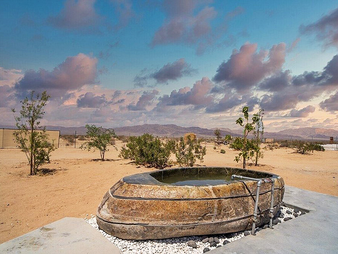 Desert oases aren't just mirages&mdash;this stone-lined water feature offers a moment of cool reflection amid a landscape that defines the word "arid."