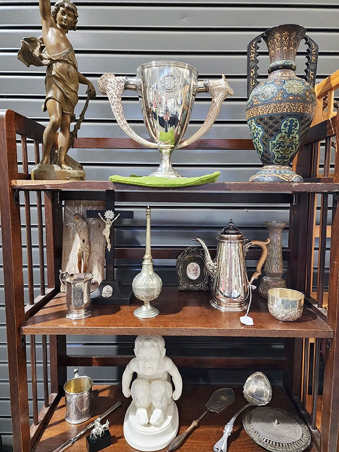 Elegance from another era. This collection of silver and bronze would make Downton Abbey's butler weep with joy.