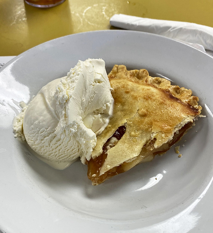 Apple pie &agrave; la mode: where warm cinnamon-spiced fruit meets cold vanilla ice cream in a romance more compelling than any Hollywood blockbuster.