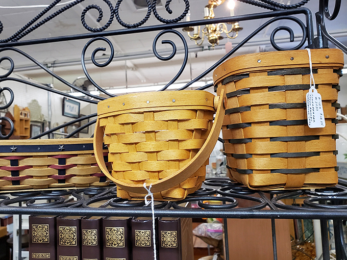 These handwoven Longaberger baskets aren't just containers; they're small wooden monuments to a time when "handcrafted" wasn't just marketing jargon.