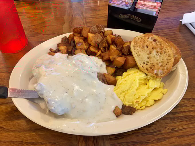 These biscuits and gravy are what Southern dreams are made of&mdash;a perfect cloud of carbs swimming in a sea of peppery comfort.