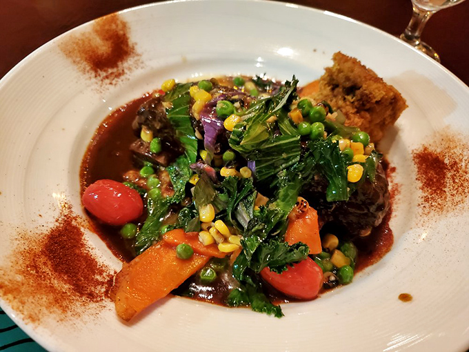 Bison short ribs that would make even the most dedicated vegetarian pause. The sauce alone deserves its own fan club.