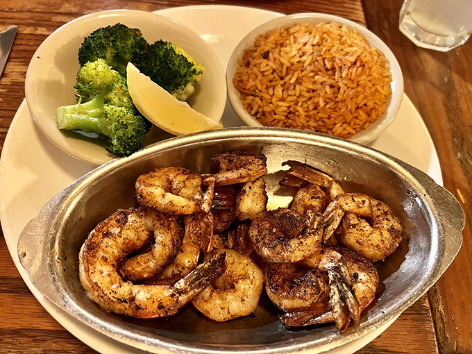 These blackened shrimp look like they've been kissed by fire and blessed by the sea gods of flavor.