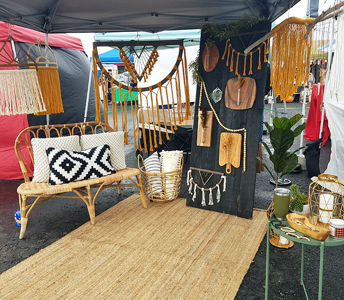 A bohemian oasis amid industrial concrete, where rattan furniture and macram&eacute; wall hangings transport you straight back to 1975.