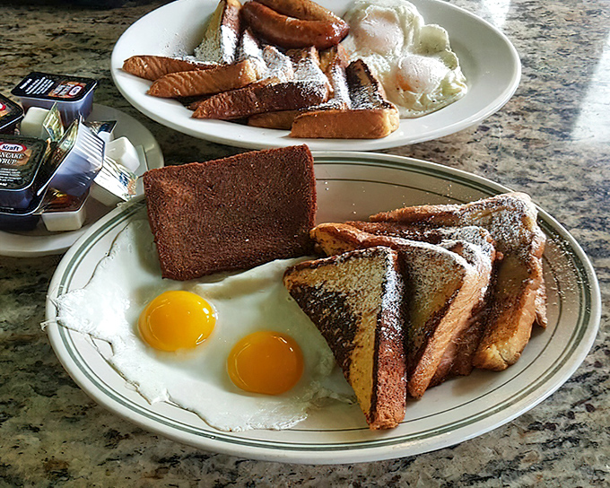 When breakfast looks this good, you understand why people set alarms. Toast, eggs, and bacon&mdash;the holy trinity of morning bliss.