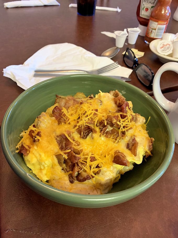 A breakfast bowl that answers the eternal question: "Why choose between bacon, eggs, and cheese when you can have them all?"