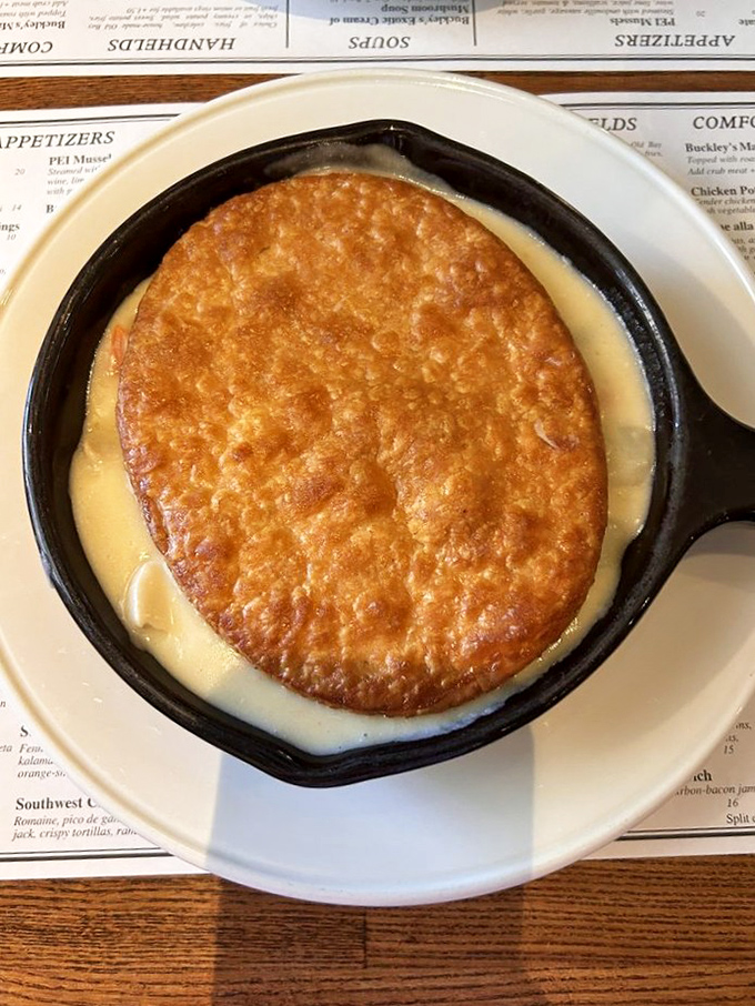 Behold the chicken pot pie&mdash;a golden dome of pastry floating atop a sea of creamy goodness that would make your grandmother simultaneously proud and jealous.