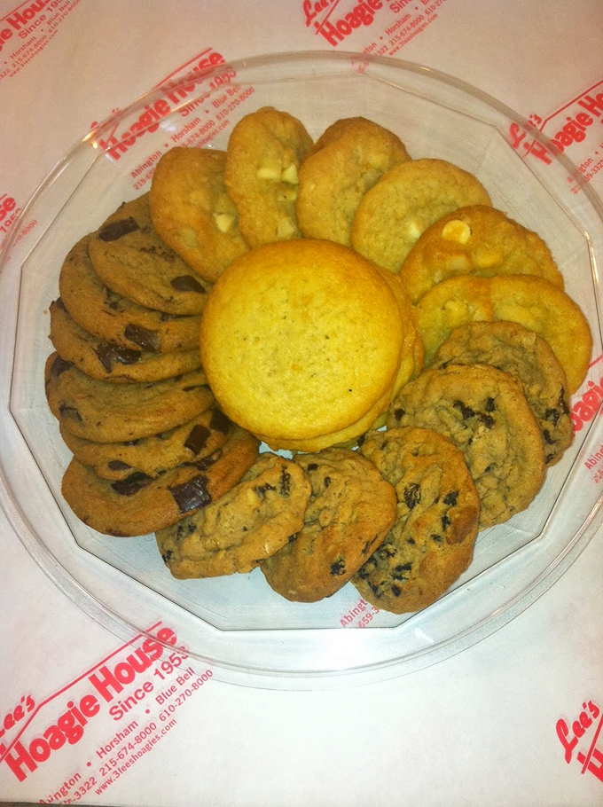 Sweet endings matter too. Lee's cookie platter offers that perfect post-sandwich treat when you somehow find room for "just one more bite."